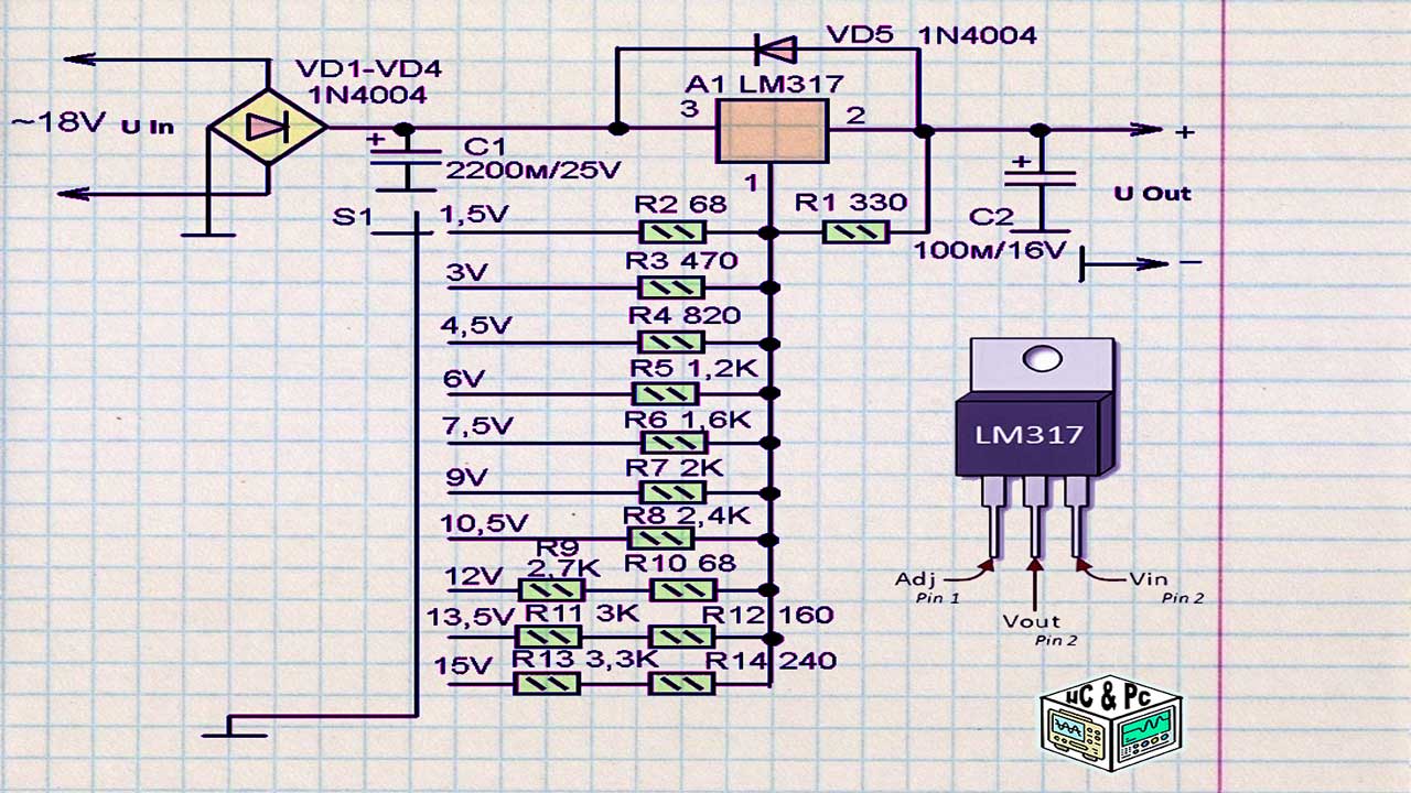 Как построить Лабораторный БП на LM317 с фиксированными уровнями НАПРЯЖЕНИЯ для новичков — schip ...